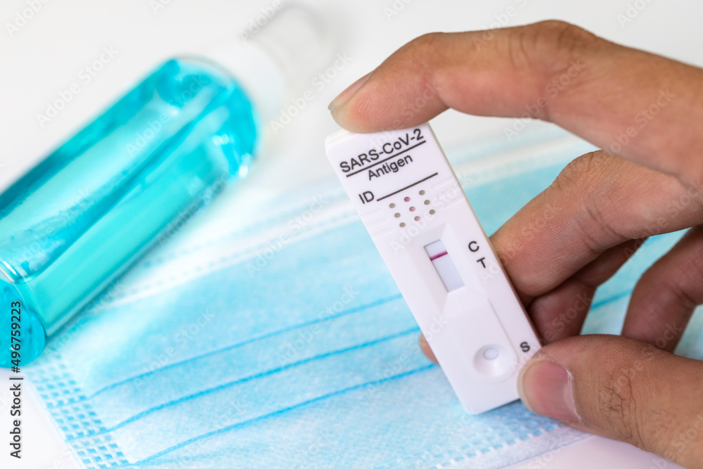 Covid-19 negative test result with SARS-CoV-2 Rapid antigen test kit ...