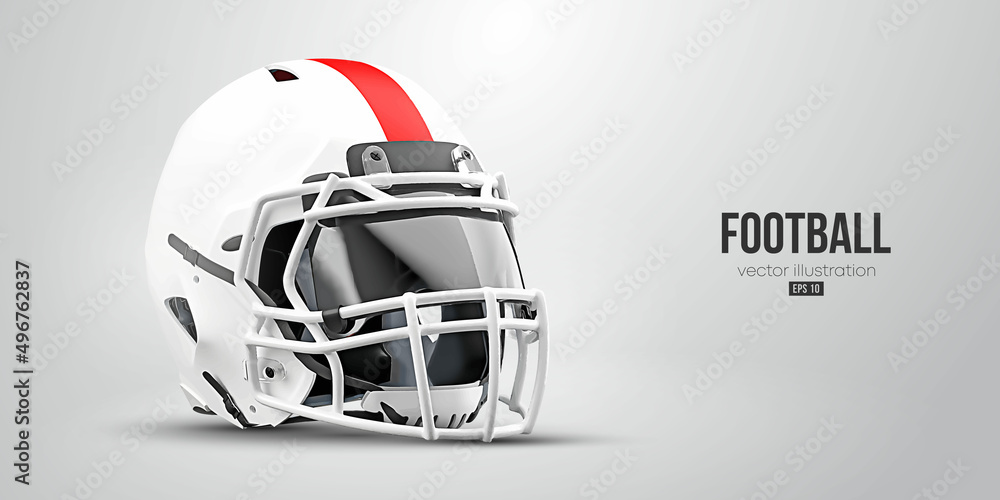 Realistic silhouette of a NFL american football helmet man in action ...