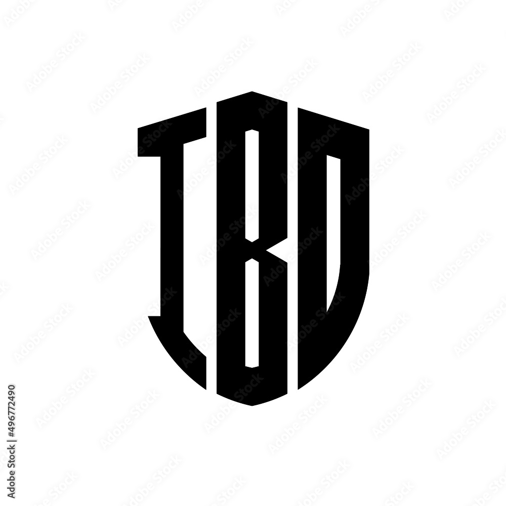 IBO letter logo design. IBO modern letter logo with black background ...