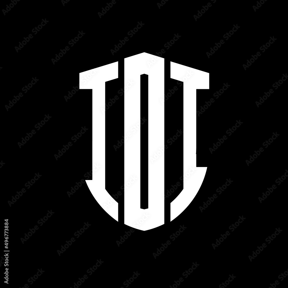 IDI letter logo design. IDI modern letter logo with black background ...