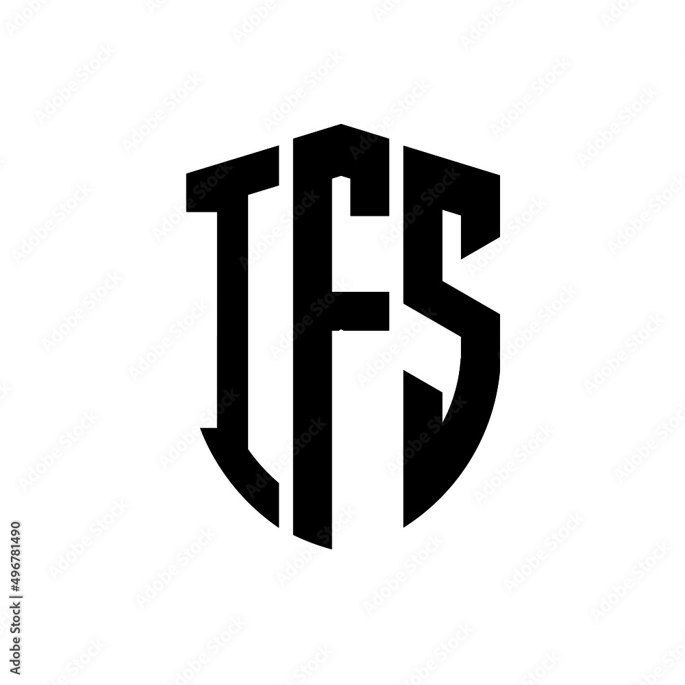 IFS letter logo design. IFS modern letter logo with black background ...