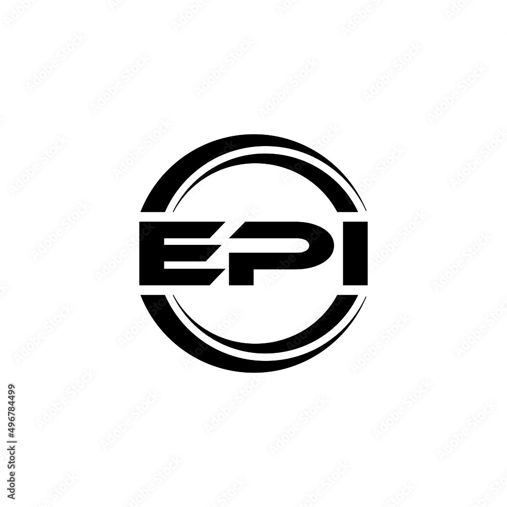 EPI letter logo design with white background in illustrator, vector ...