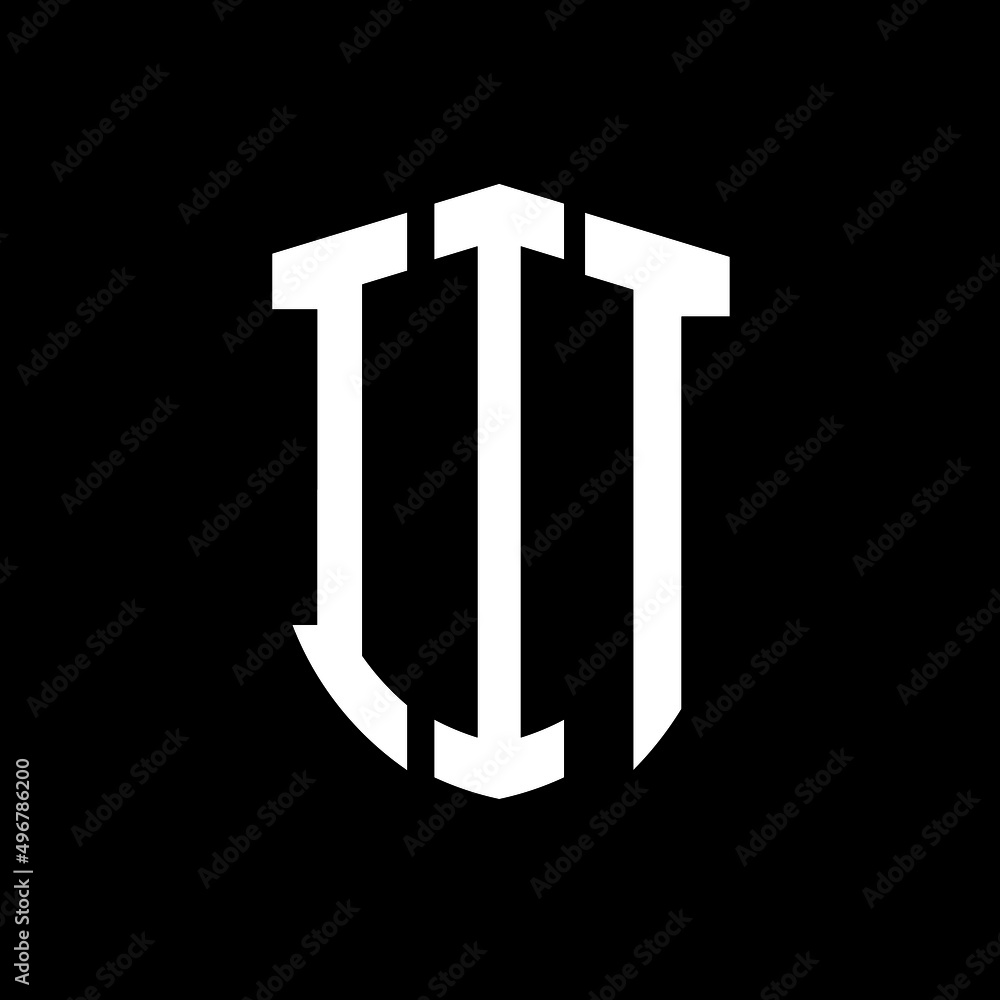 IIT letter logo design. IIT modern letter logo with black background ...