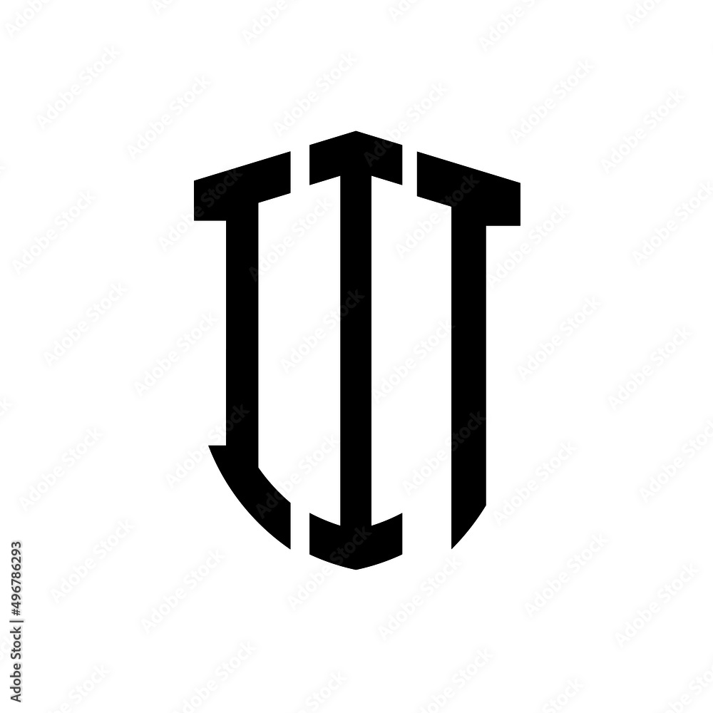 IIT letter logo design. IIT modern letter logo with black background ...