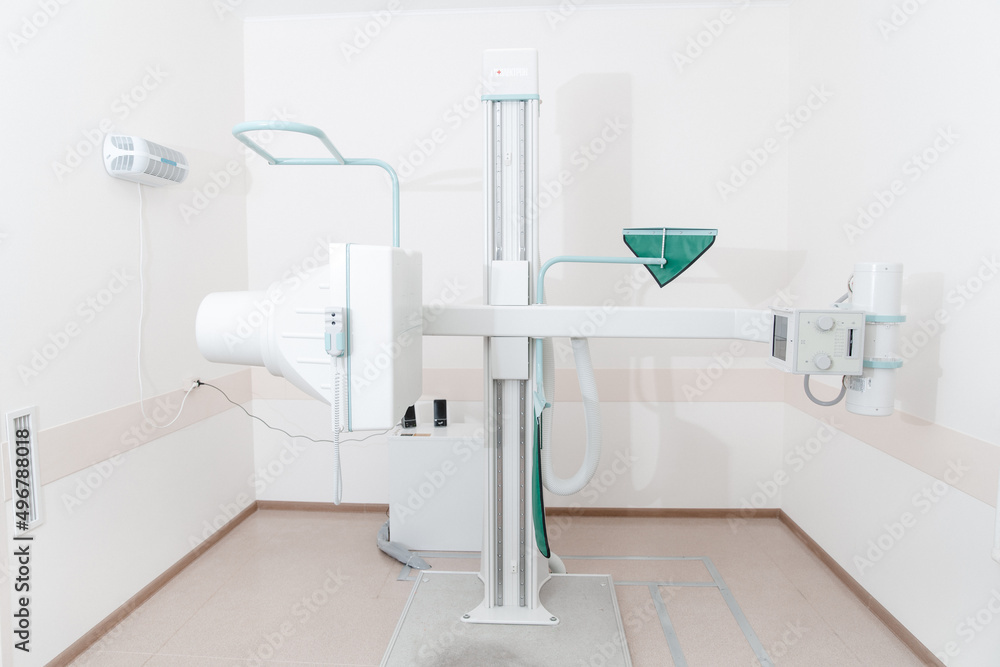 Hospital Radiology Room. X-ray department in modern hospital. Medical ...