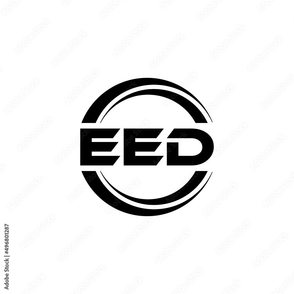 EED letter logo design with white background in illustrator, vector ...