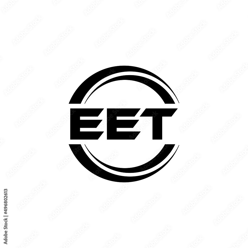 EET letter logo design with white background in illustrator, vector ...