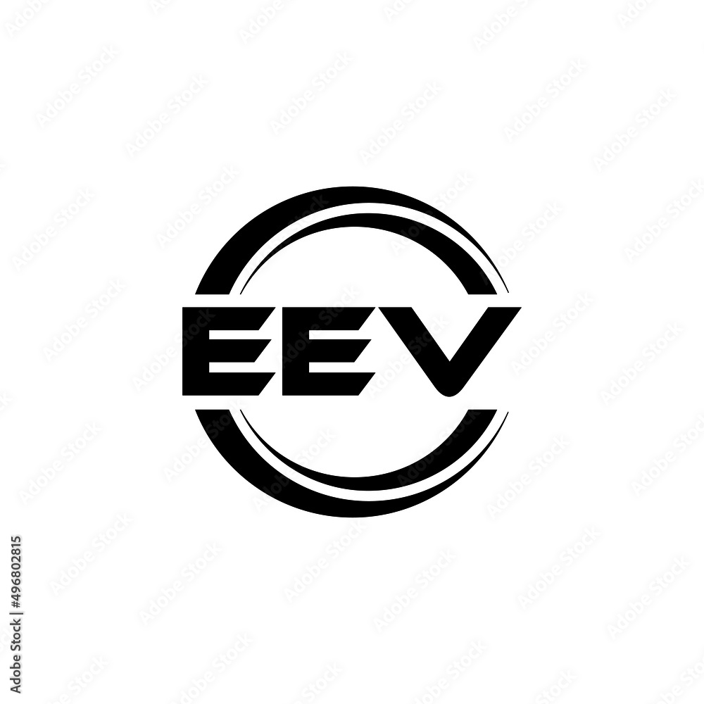 EEV letter logo design with white background in illustrator, vector ...