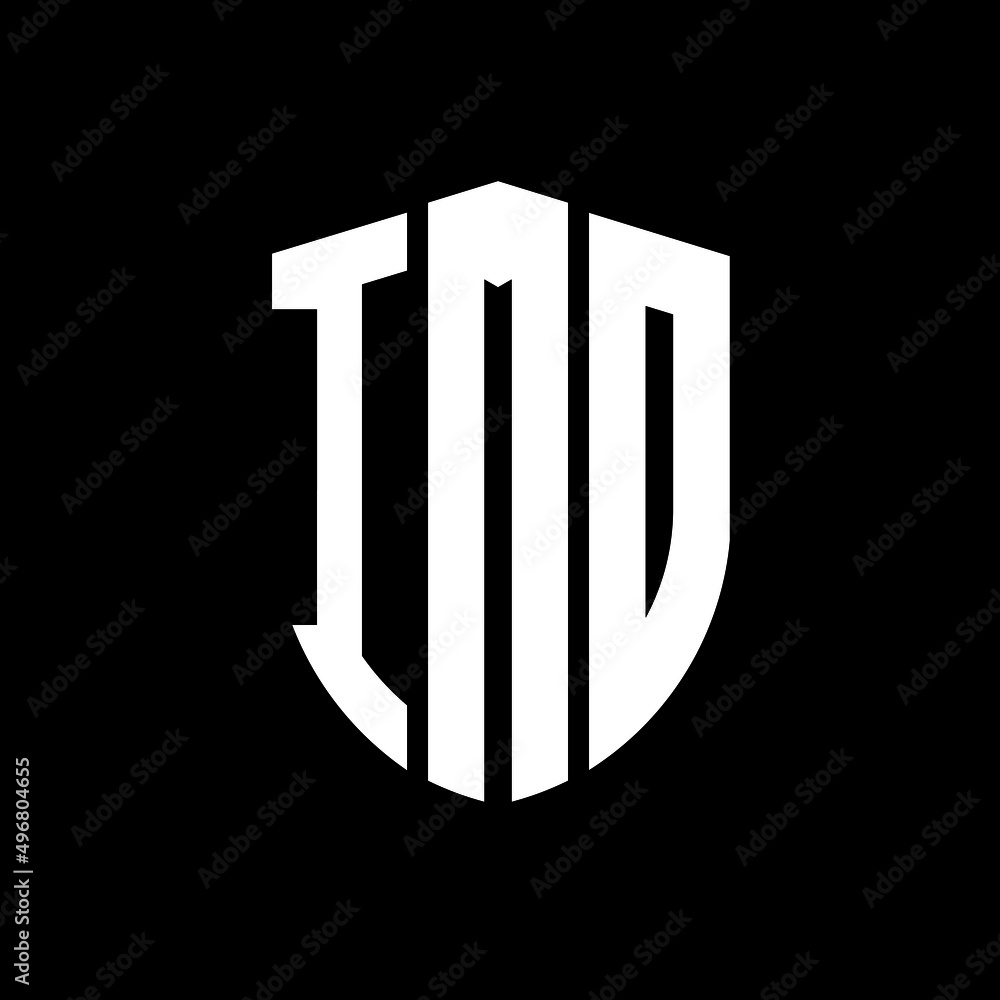 IMD letter logo design. IMD modern letter logo with black background ...