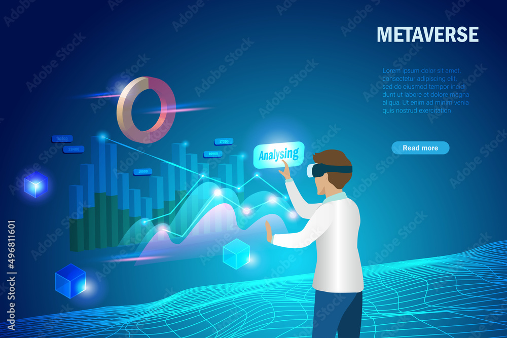 Metaverse in virtual reality business workplace visualisation ...