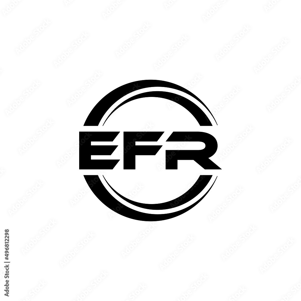 EFR letter logo design with white background in illustrator, vector ...