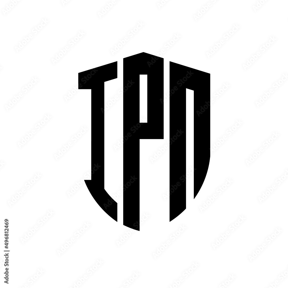 Vecteur Stock IPN letter logo design. IPN modern letter logo with black ...
