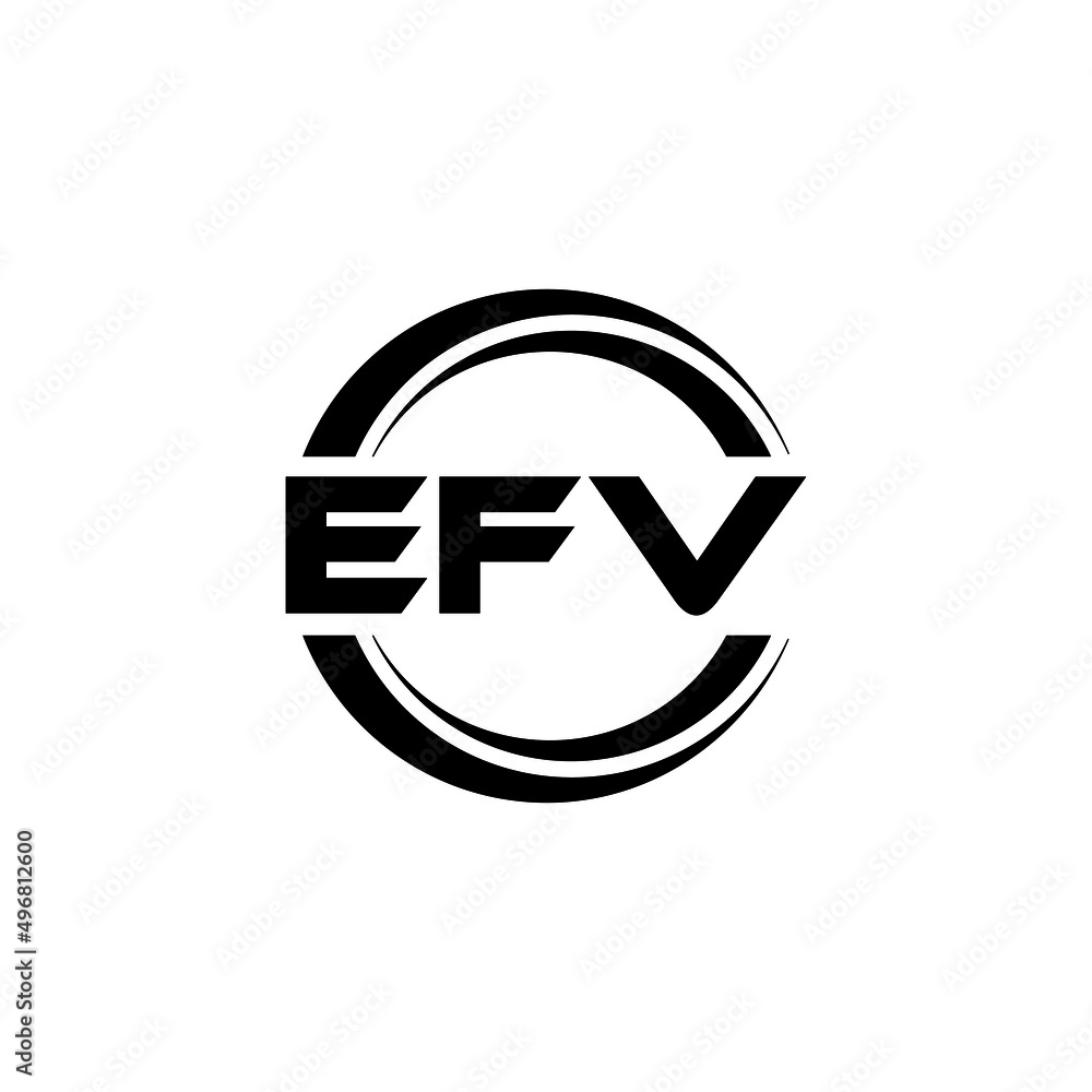 EFV letter logo design with white background in illustrator, vector ...