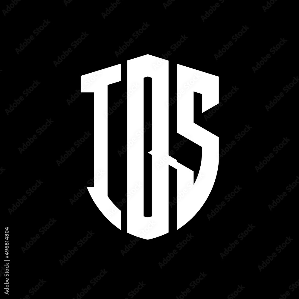 IQS letter logo design. IQS modern letter logo with black background ...