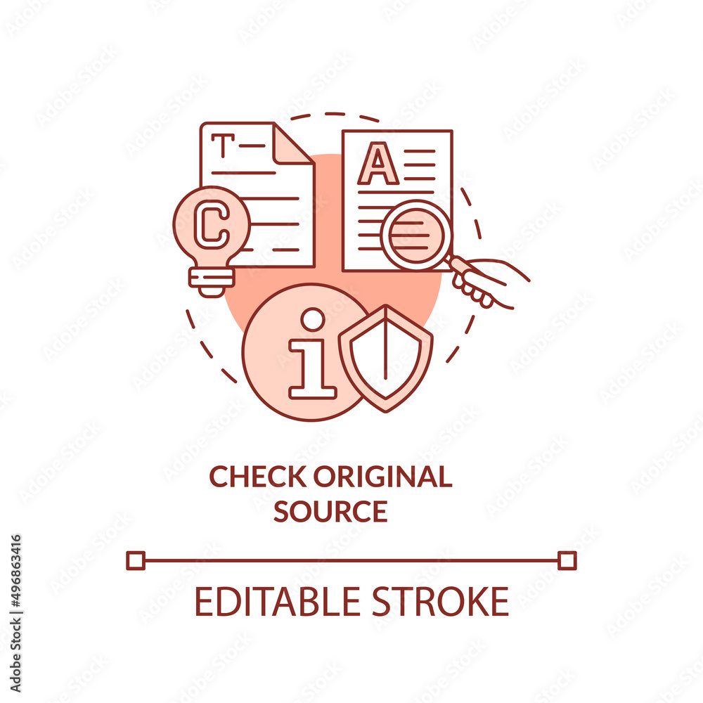 Check original source red concept icon. Verified source. Fighting ...