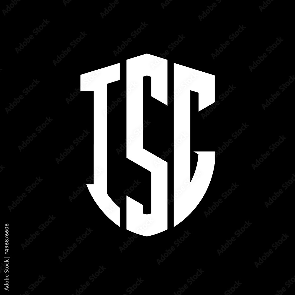 ISG letter logo design. ISG modern letter logo with black background ...