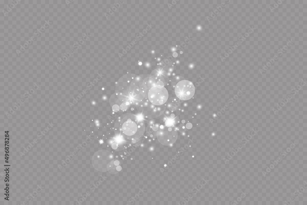 Light effect. Background of sparkling particles. Glittering elements on ...