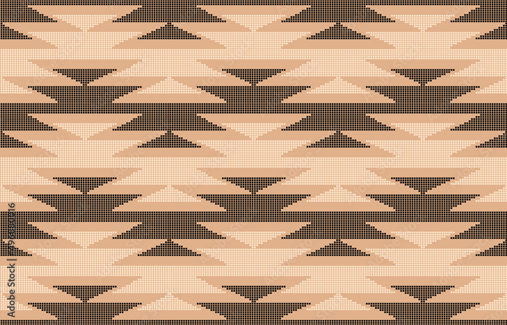 Aztec Mosaic Motif Ethnic art. The seamless Aztec pattern in tribal ...