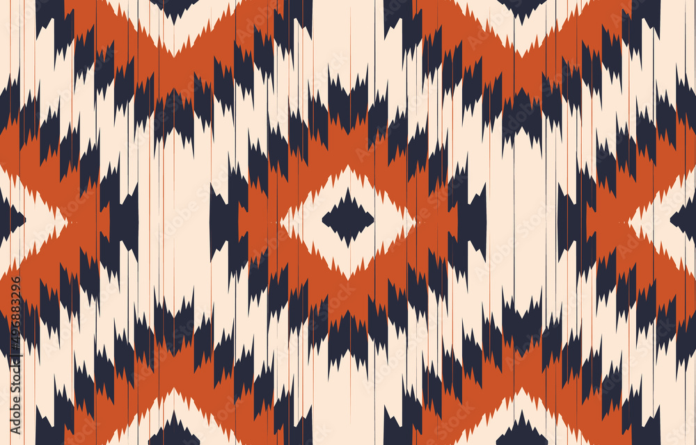 Aztec Motif Ethnic ikat art. The seamless Aztec pattern in tribal, folk ...