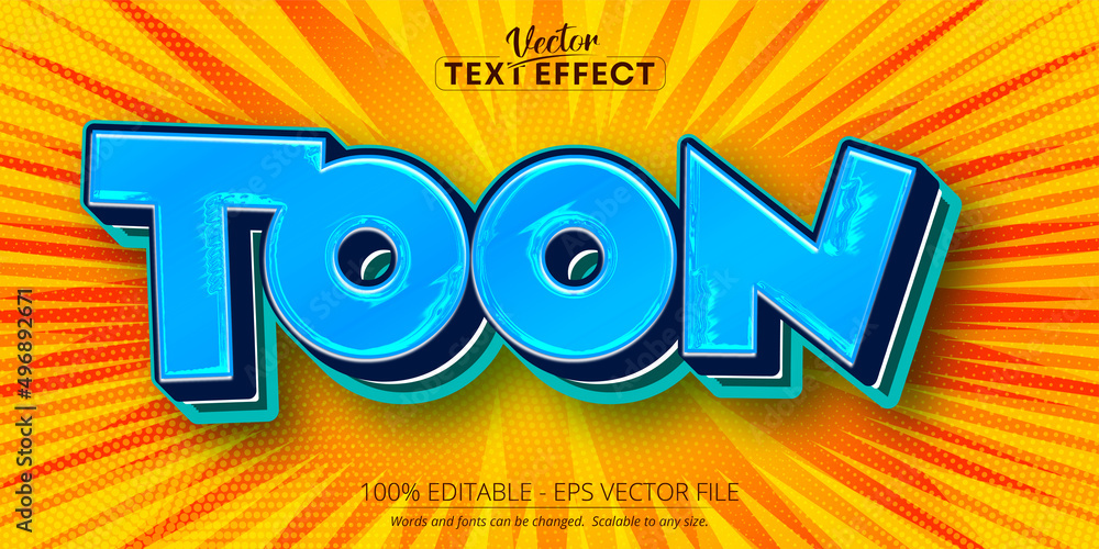 Cartoon text effect, editable comic text and comic text style Stock ...