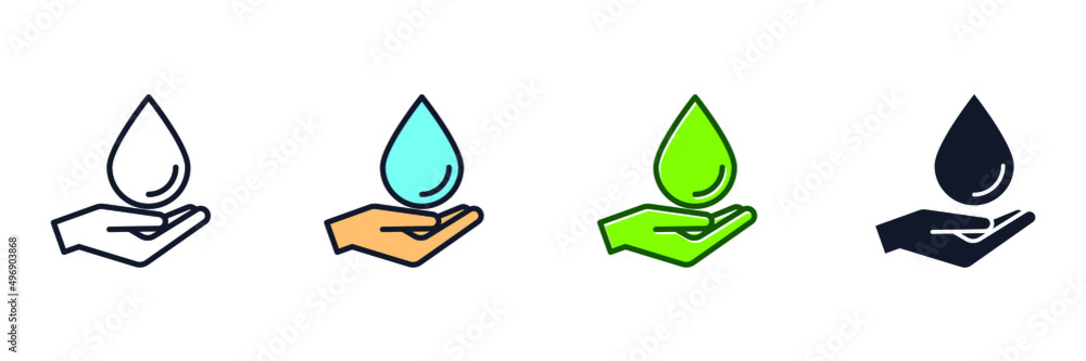 water resource icon symbol template for graphic and web design ...