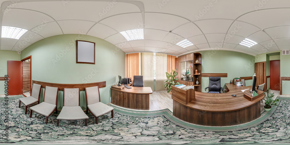 full seamless spherical hdri panorama 360 in interior work room or ...