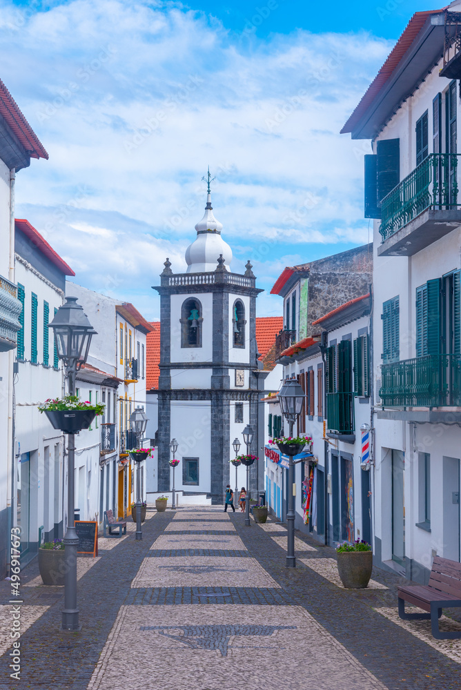 Matriz de Velas church at Velas, Sao Jorge island, Azores, Portugal ...