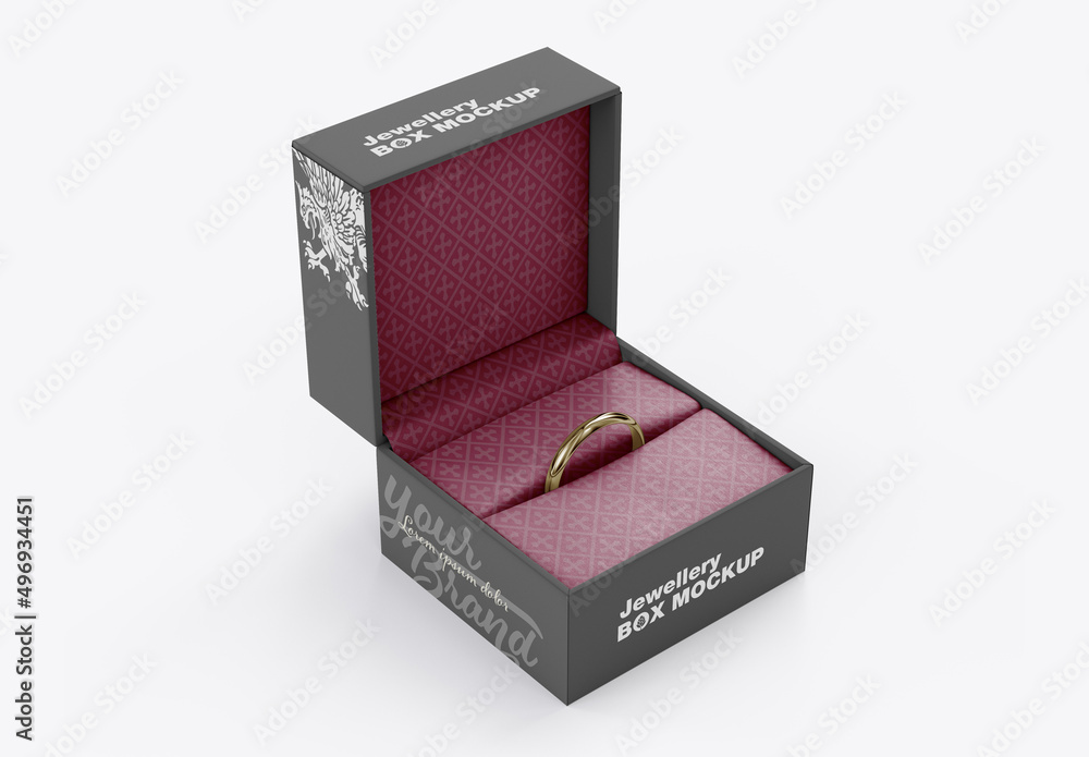 Wedding Rings Box Mockup Stock Template | Adobe Stock