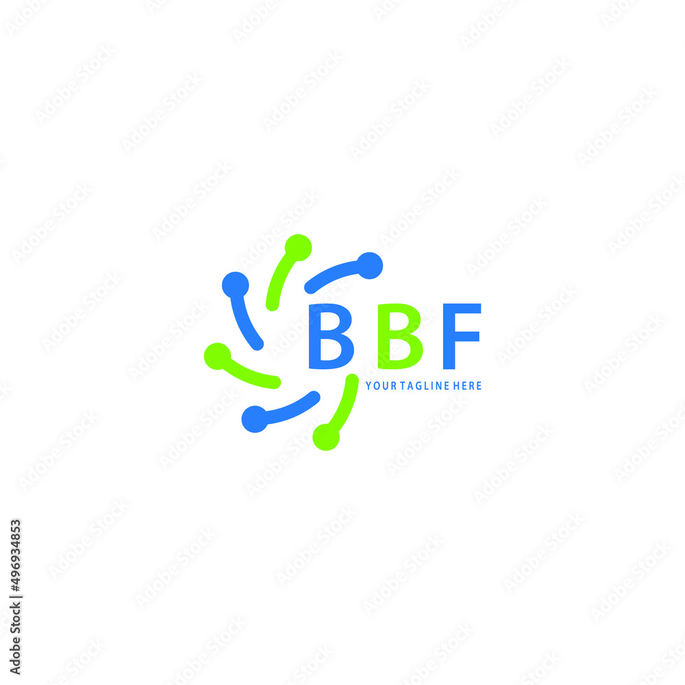 BBF logo design initial creative letter on white background. BBF vector ...