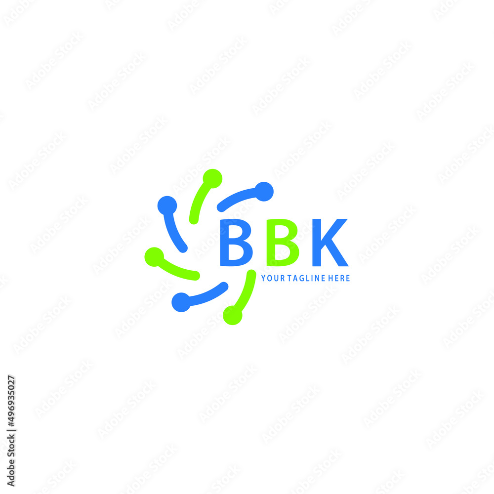 BBK logo design initial creative letter on white background. BBK vector logo simple, elegant and ...