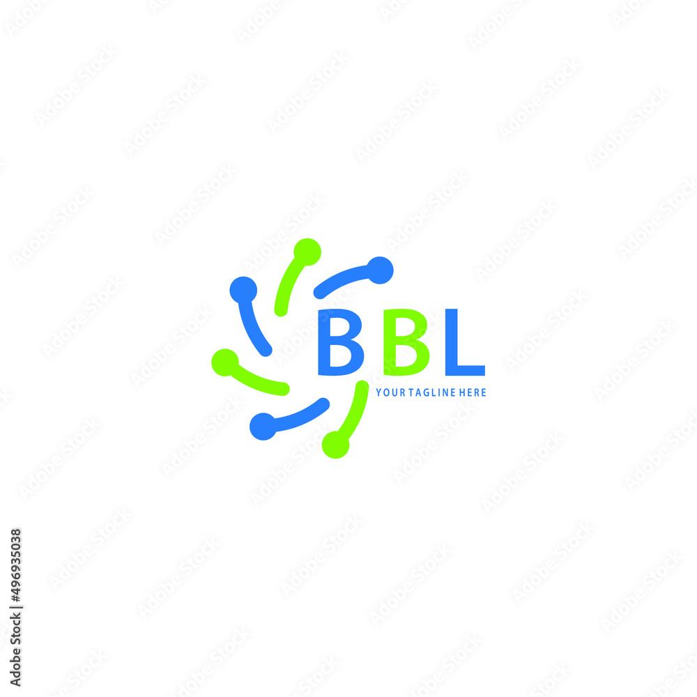 BBM logo design initial creative letter on white background. BBL vector ...