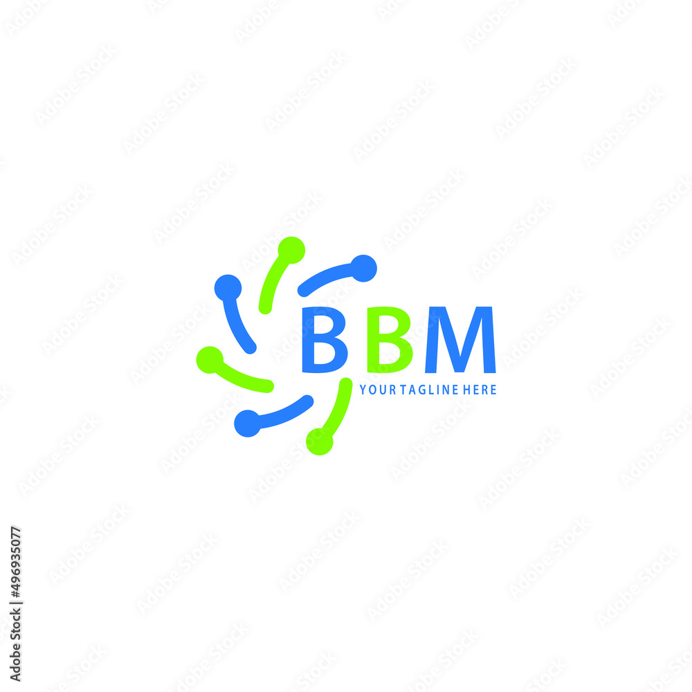 BBM logo design initial creative letter on white background. BBM vector ...
