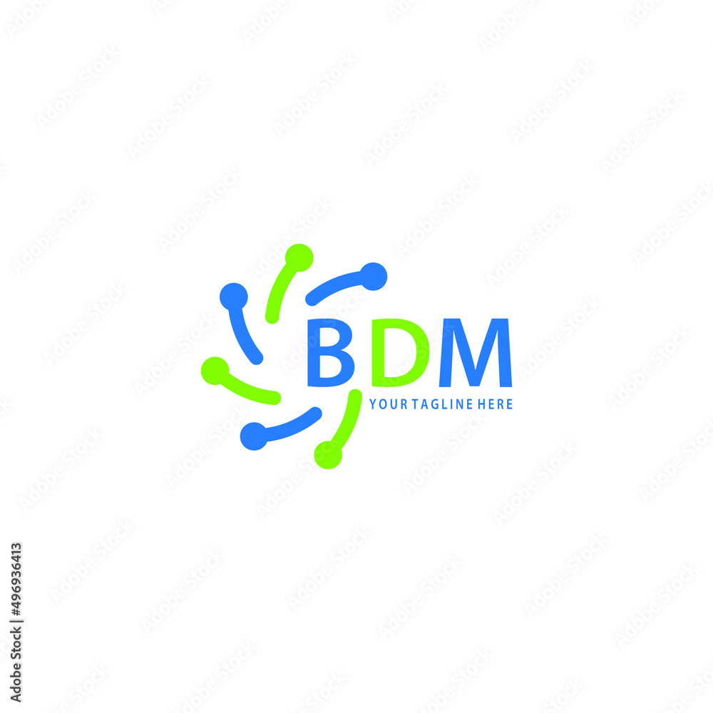 BDM logo design initial creative letter on white background. BDM vector ...