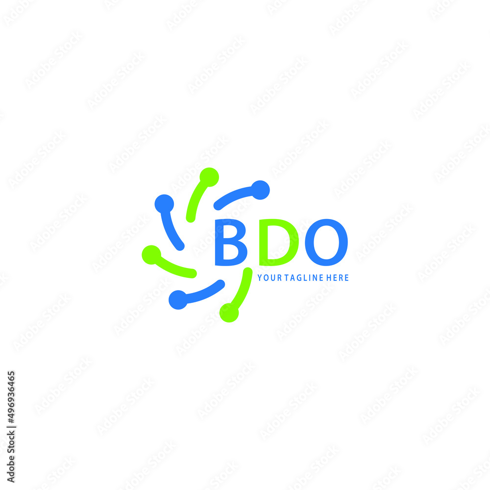 BDO logo design initial creative letter on white background. BDO vector ...