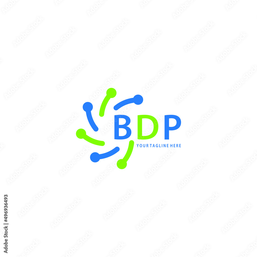 BDP logo design initial creative letter on white background. BDP vector ...