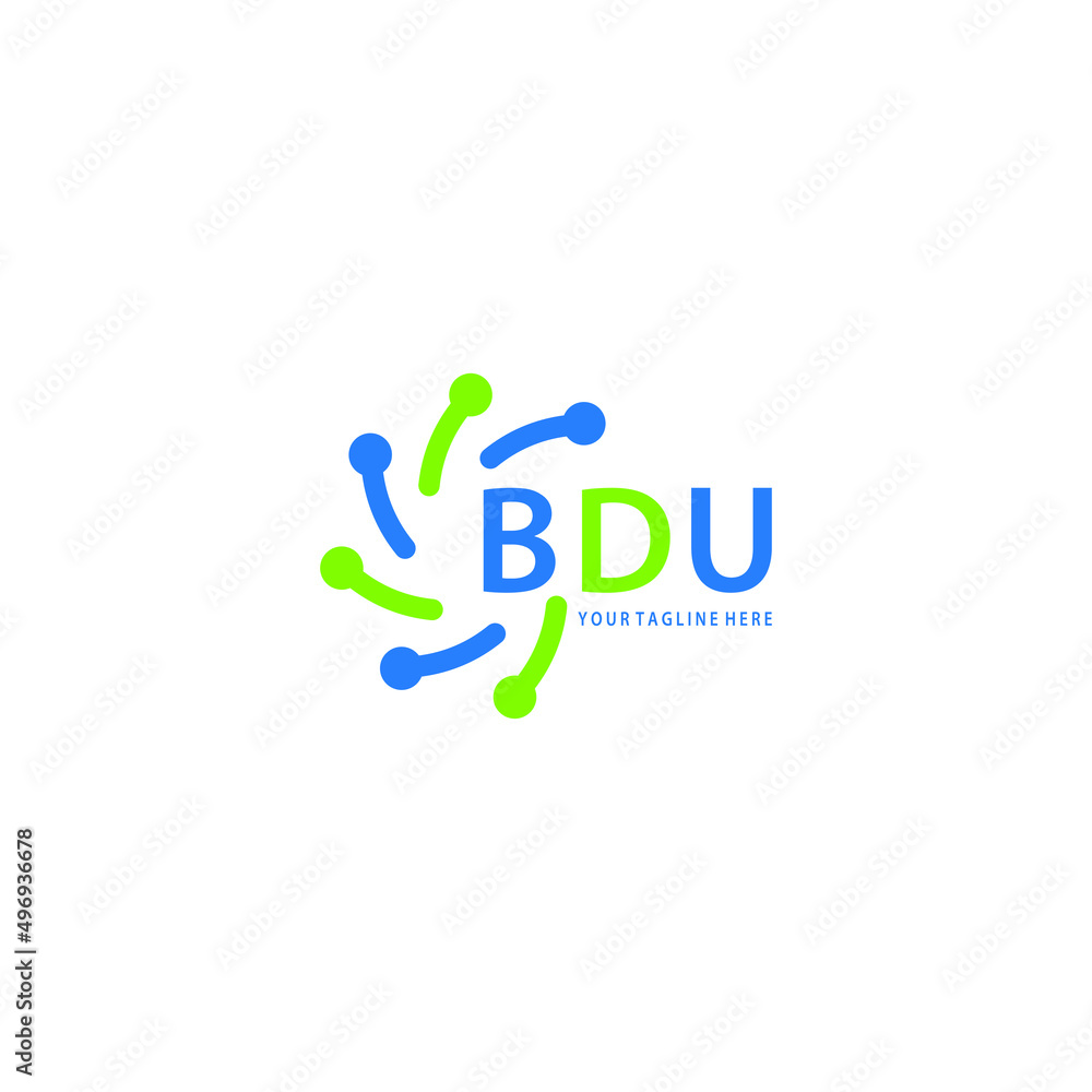 BDU logo design initial creative letter on white background. BDU vector ...
