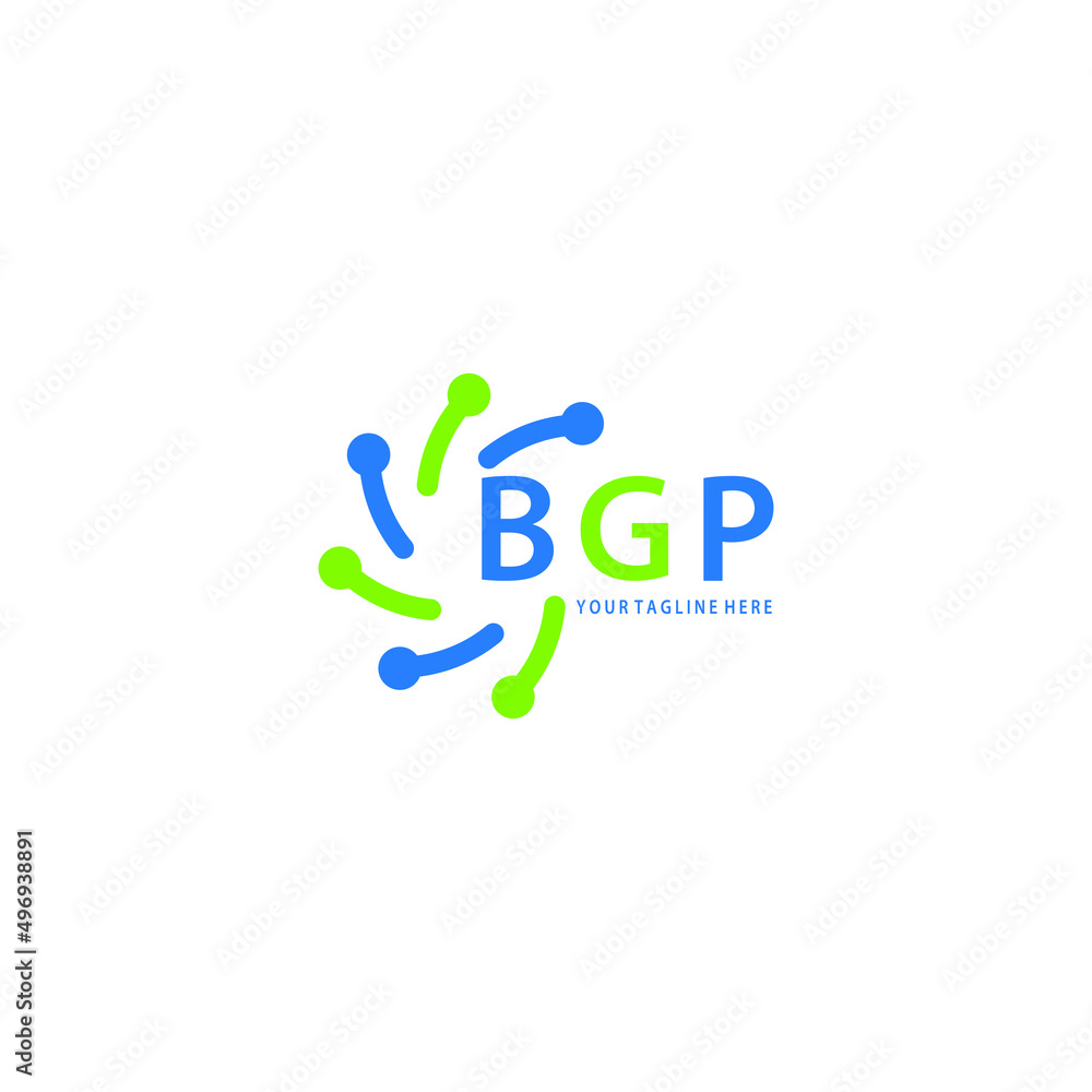 BGP logo design initial creative letter on white background. BGP vector ...