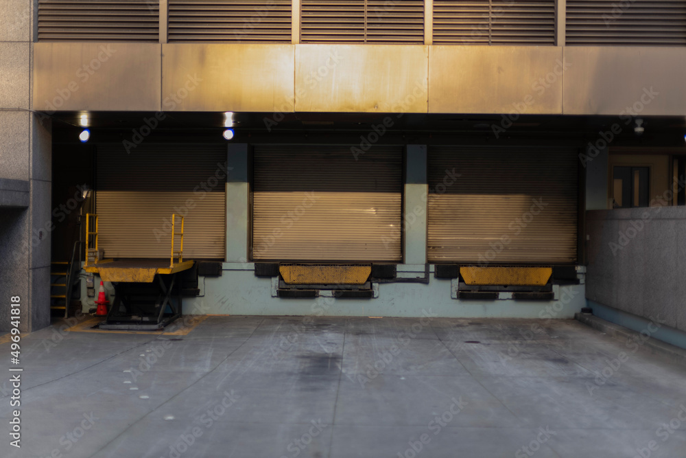 Loading dock warehouse Stock Photo | Adobe Stock