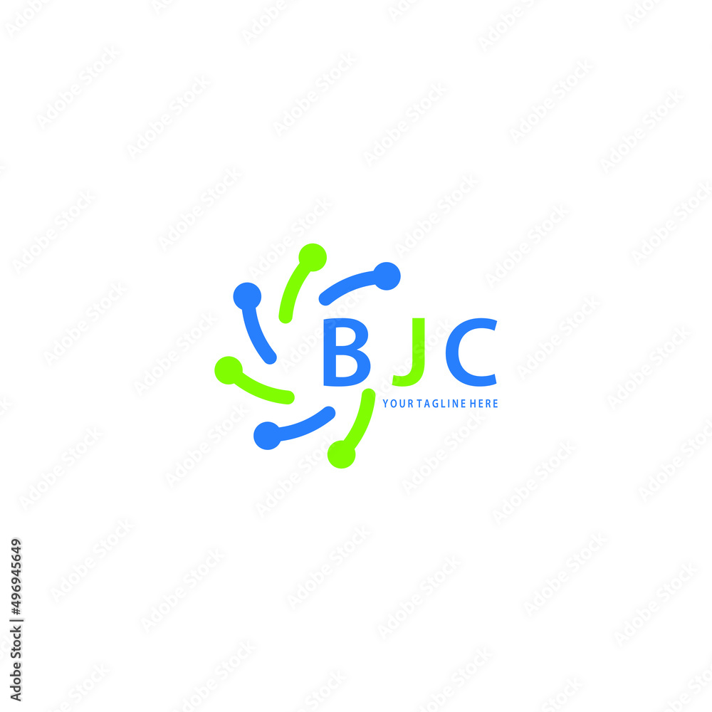 BJC logo design initial creative letter on white background. BJC vector ...