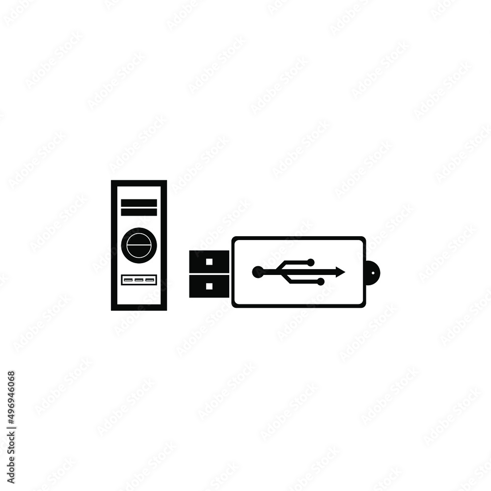 pendrive vector illustration, suitable for symbols, logos, icons ...
