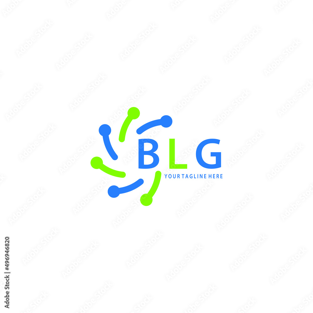 BLG logo design initial creative letter on white background. BLG vector ...