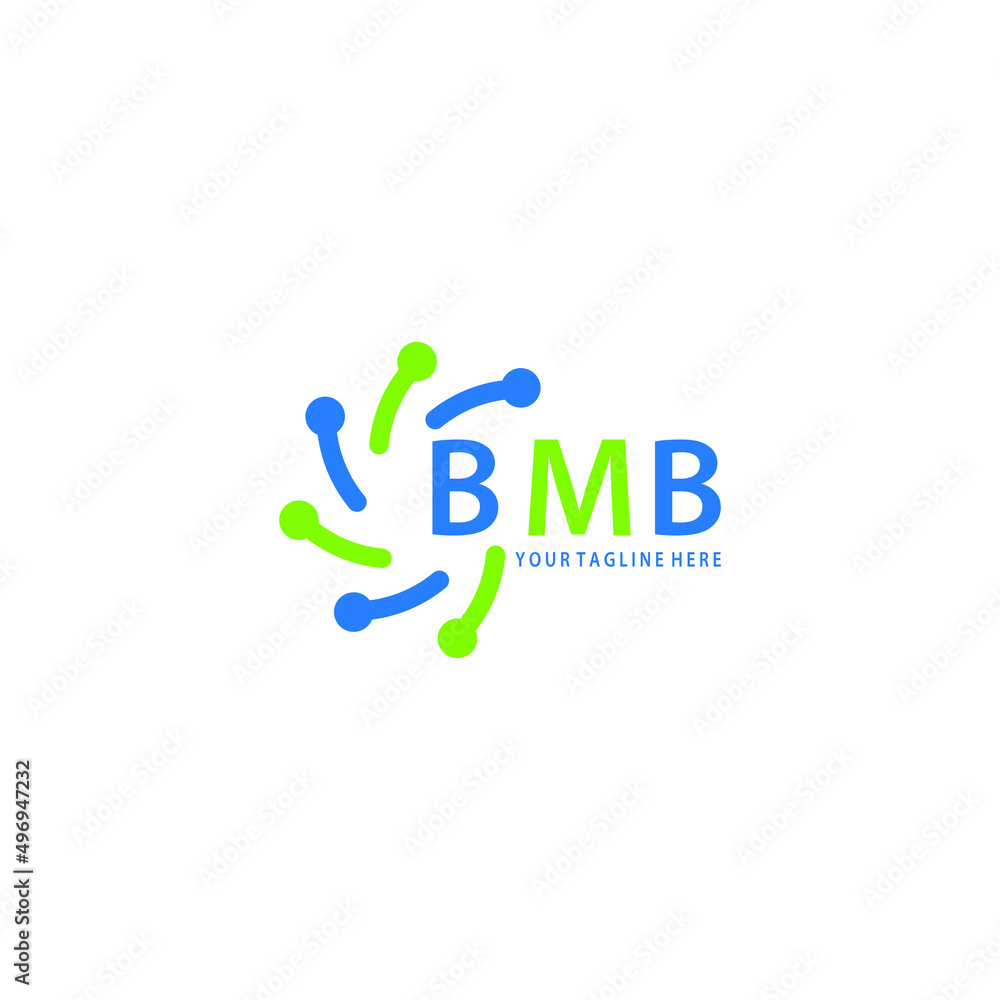 BMB logo design initial creative letter on white background. BMB vector ...