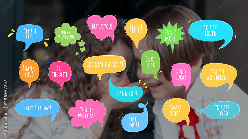 Funny Speech Bubbles Collection Stock Template | Adobe Stock