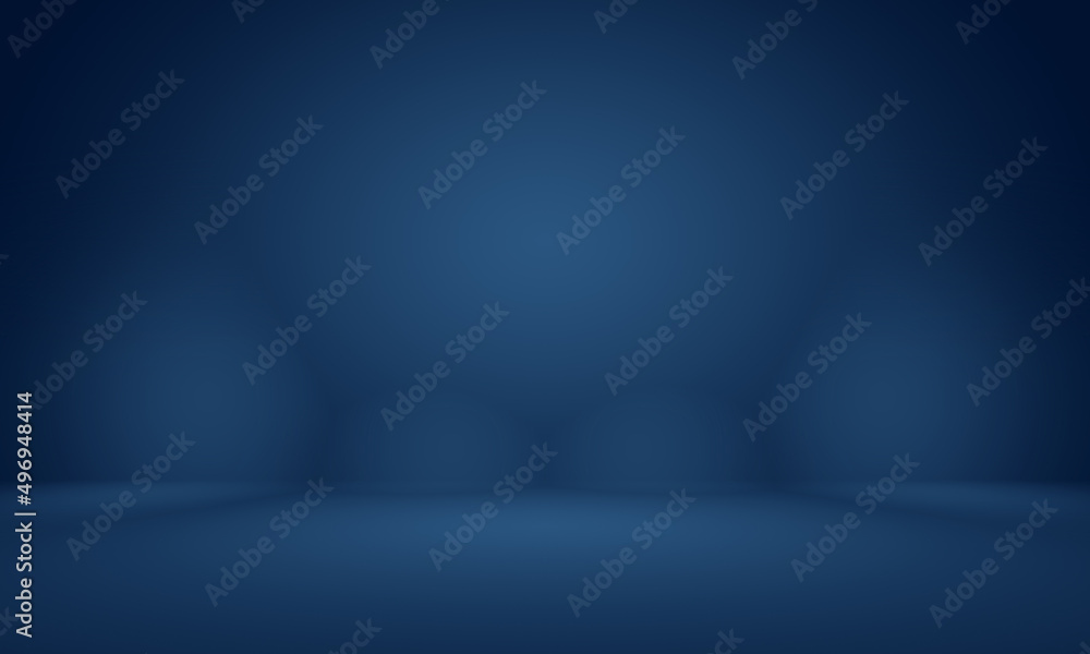 Abstract Smooth Dark blue with Black vignette Studio well use as ...