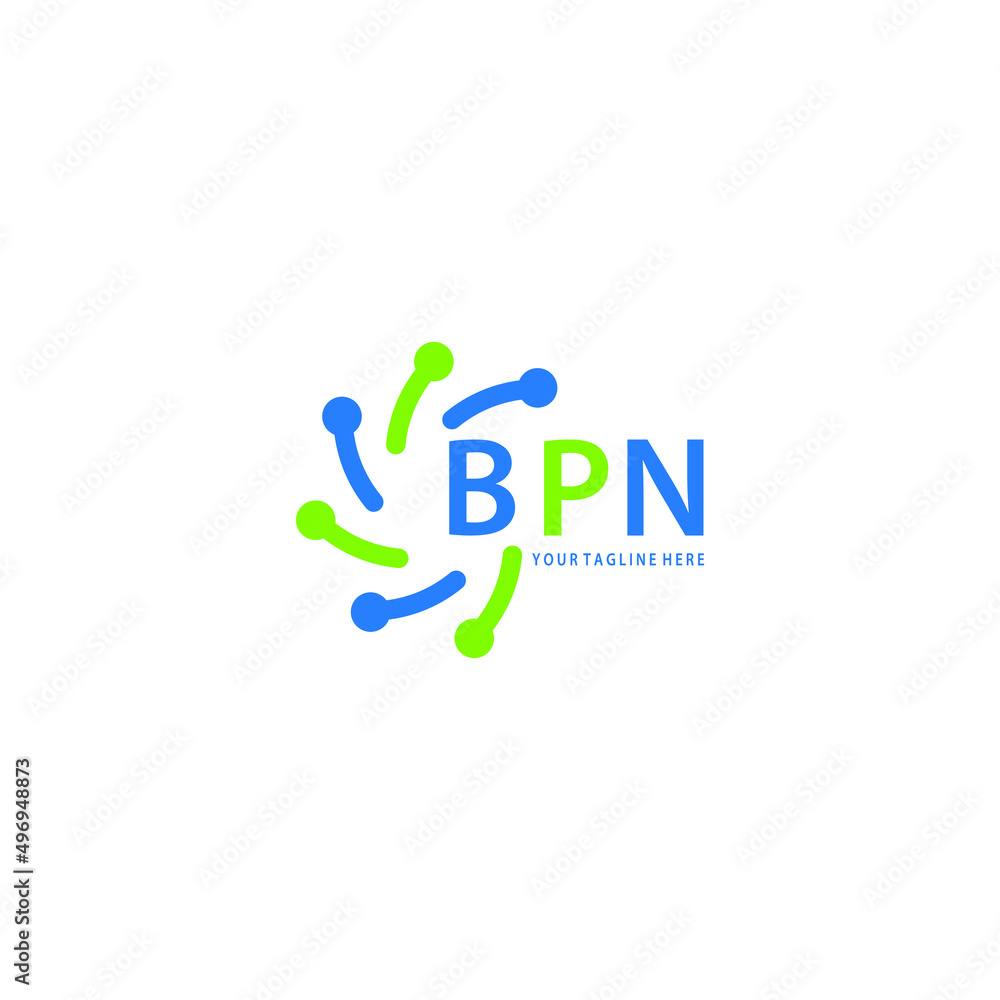 Vecteur Stock BPN logo design initial creative letter on white ...