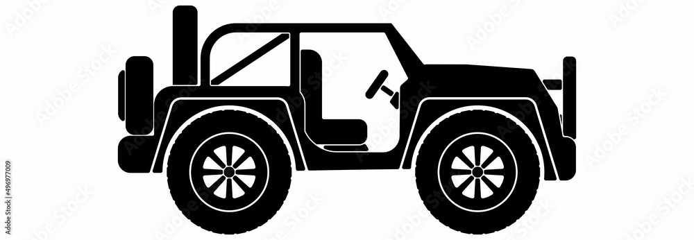 Poster army car icon, adventure car icon, army car vector, adventure ...