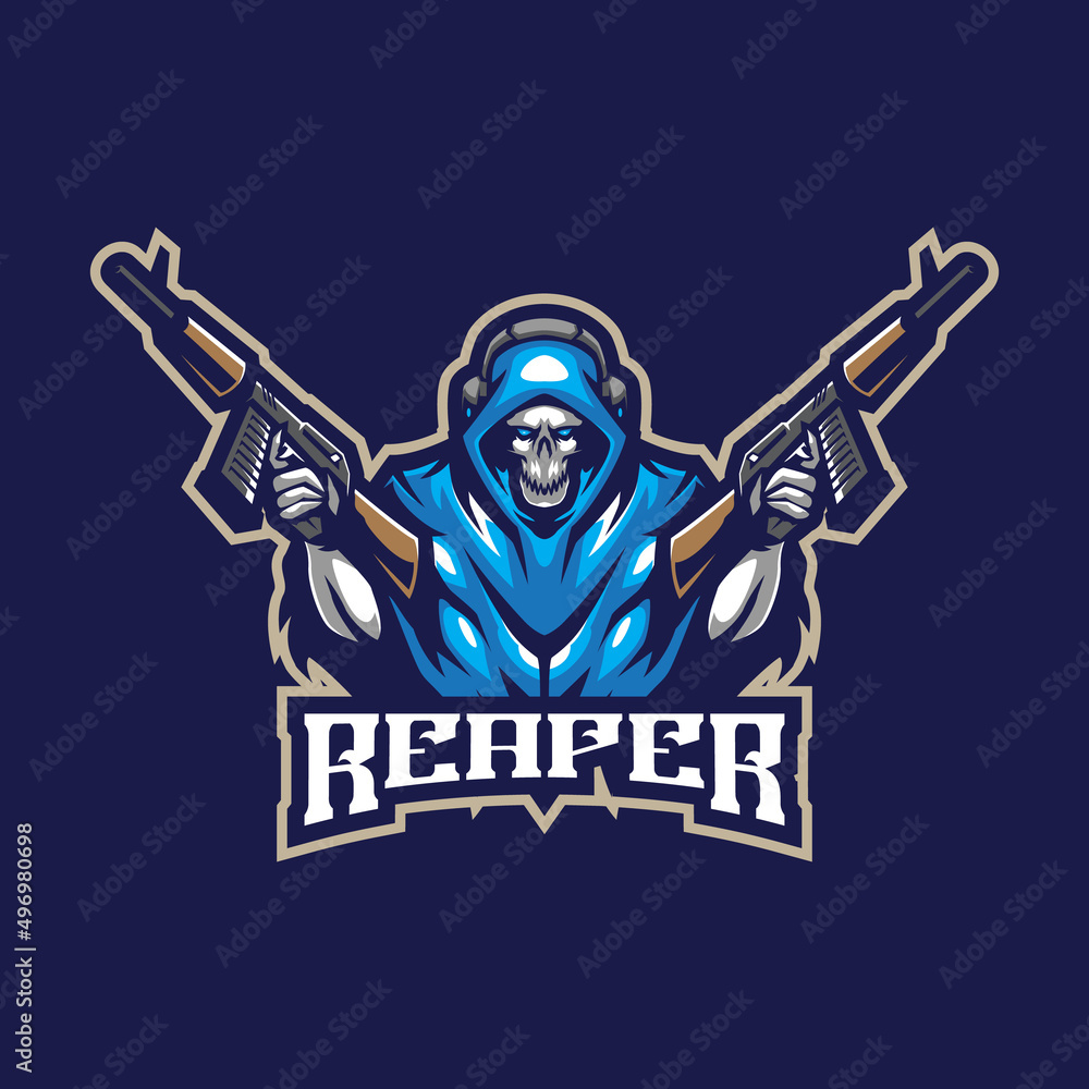 Reaper mascot logo design vector with modern illustration concept style ...