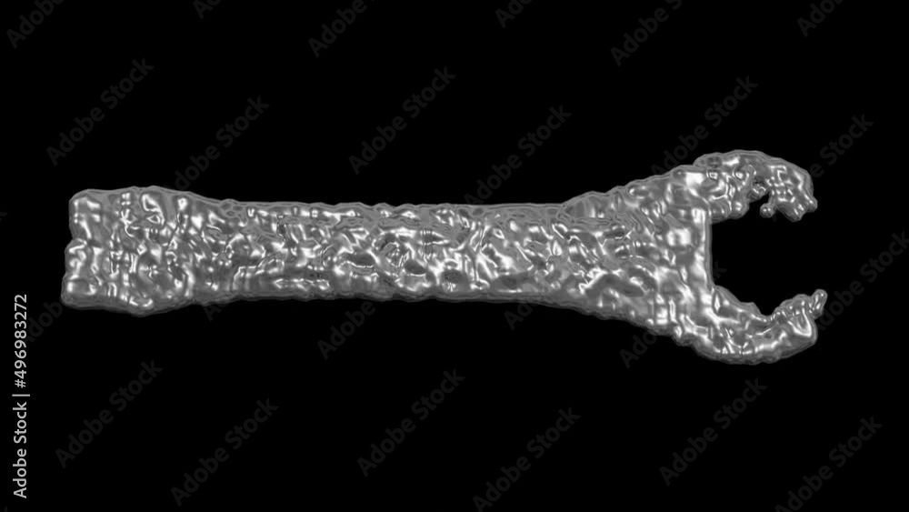 Programmable matter reforming its shape into a wrench. Claytronics ...