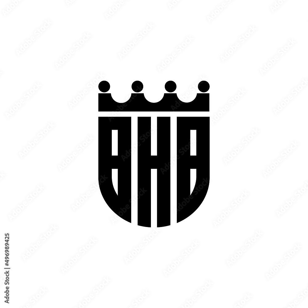 BHB letter logo design with white background in illustrator, vector ...