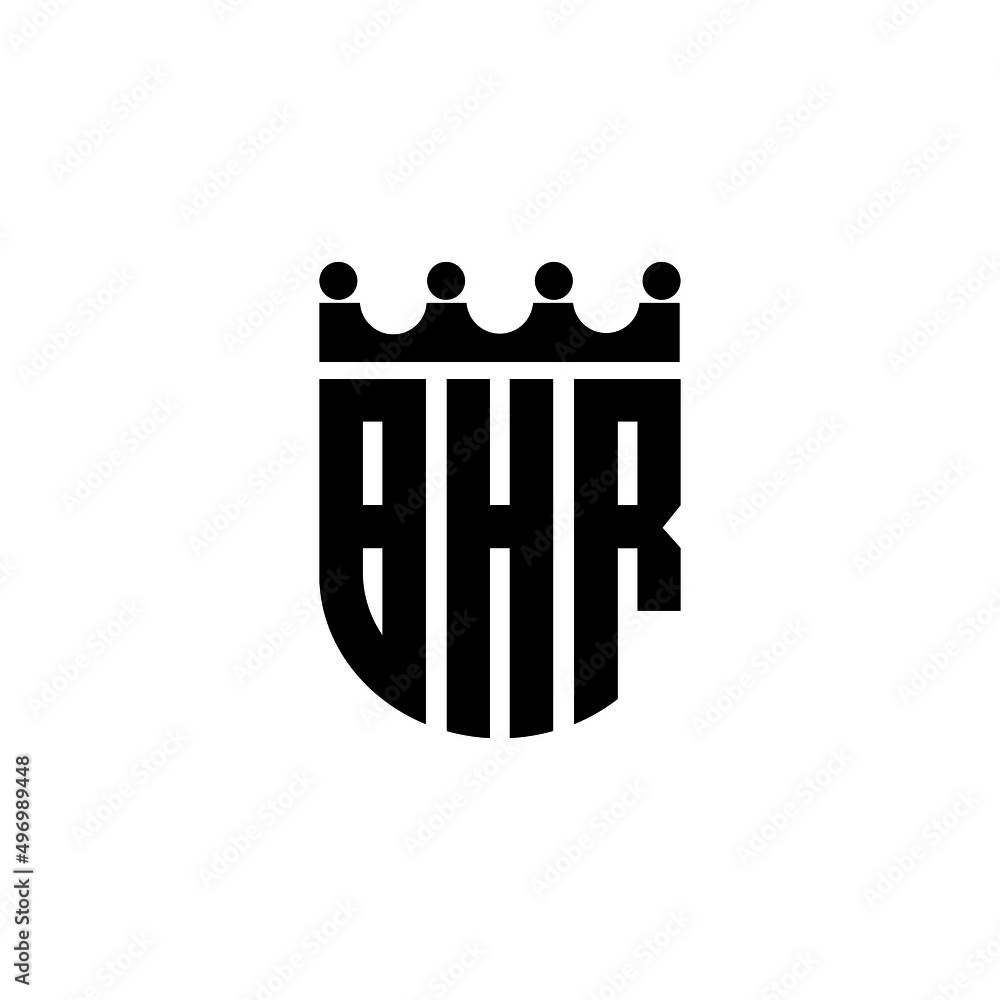 BHR letter logo design with white background in illustrator, vector ...
